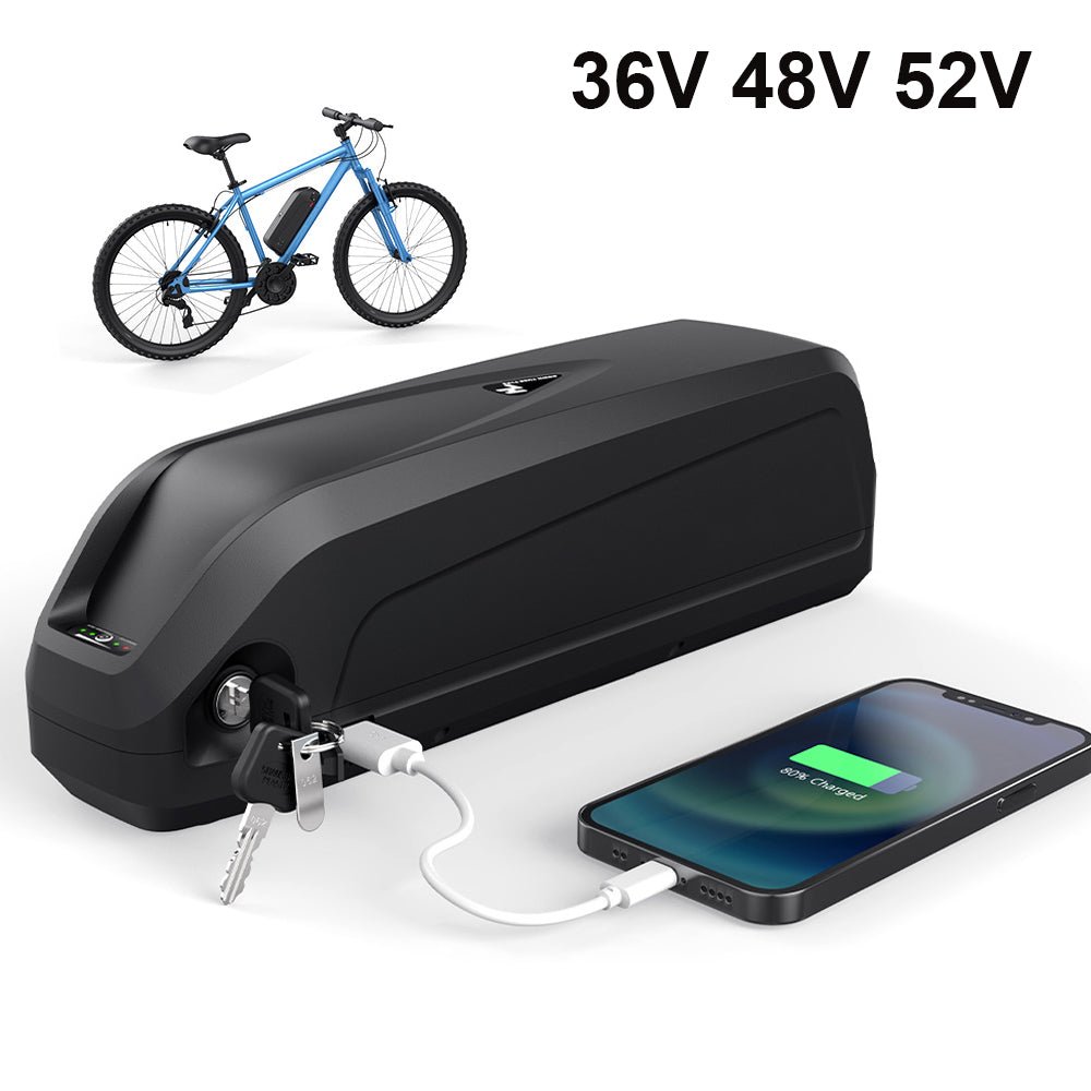 36V 48V 52V E-bike Battery Downtube Electric bike Batteries with ...